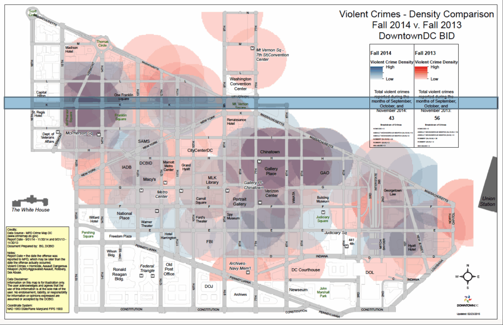 Fall 2014 Violent Crime Map - Downtown DC
